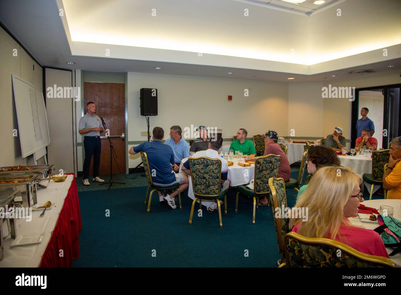 U.S. Marine Corps Lt. Gen. Steven R. Rudder, left, commander, U.S ...