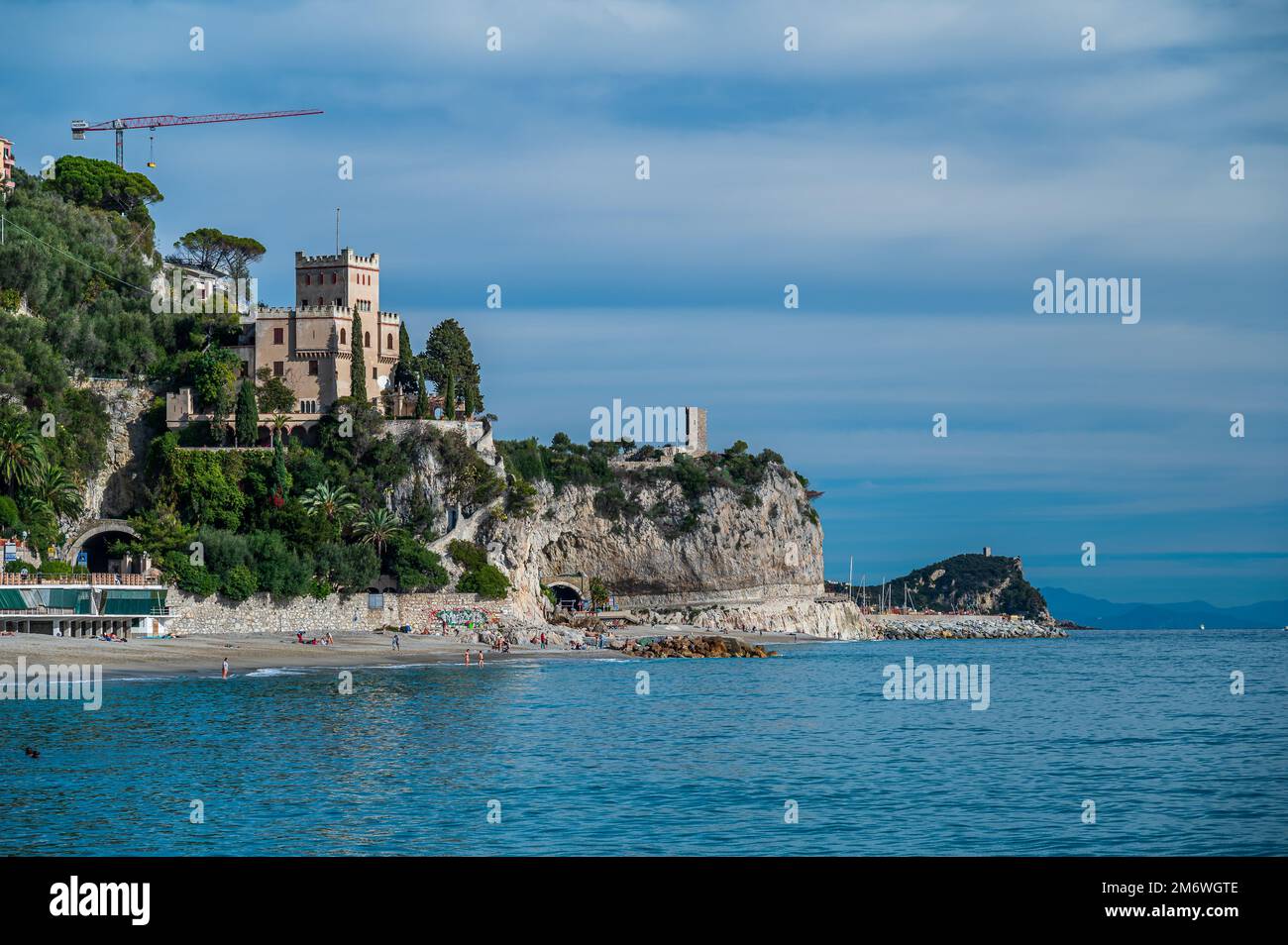 Beach in Finale Ligure Stock Photo - Alamy