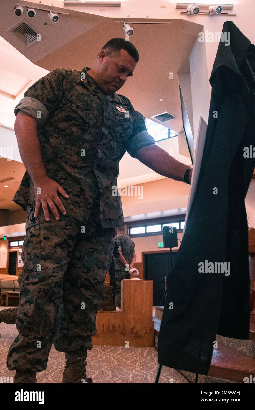 U.S. Navy Lt. Cmdr. Travis Coffey, chaplain for Marine Aircraft Group ...