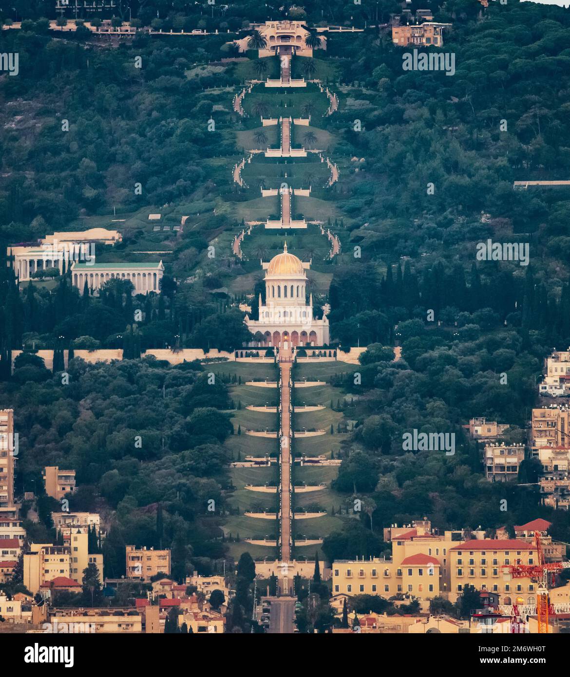 Bahai Gardens in Haifa, Israel. Tourist Attraction Stock Photo - Alamy