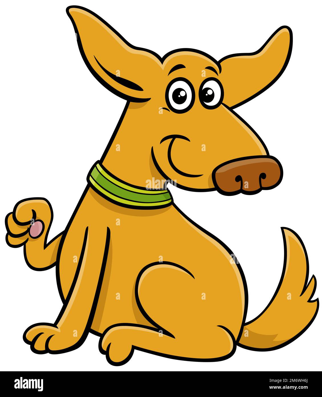 Cartoon smiling dog comic animal character Stock Photo - Alamy