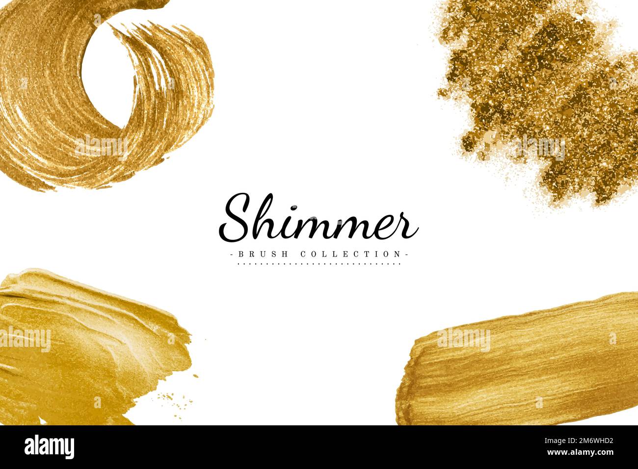 Golden shimmer bush collection vector Stock Vector Image & Art - Alamy