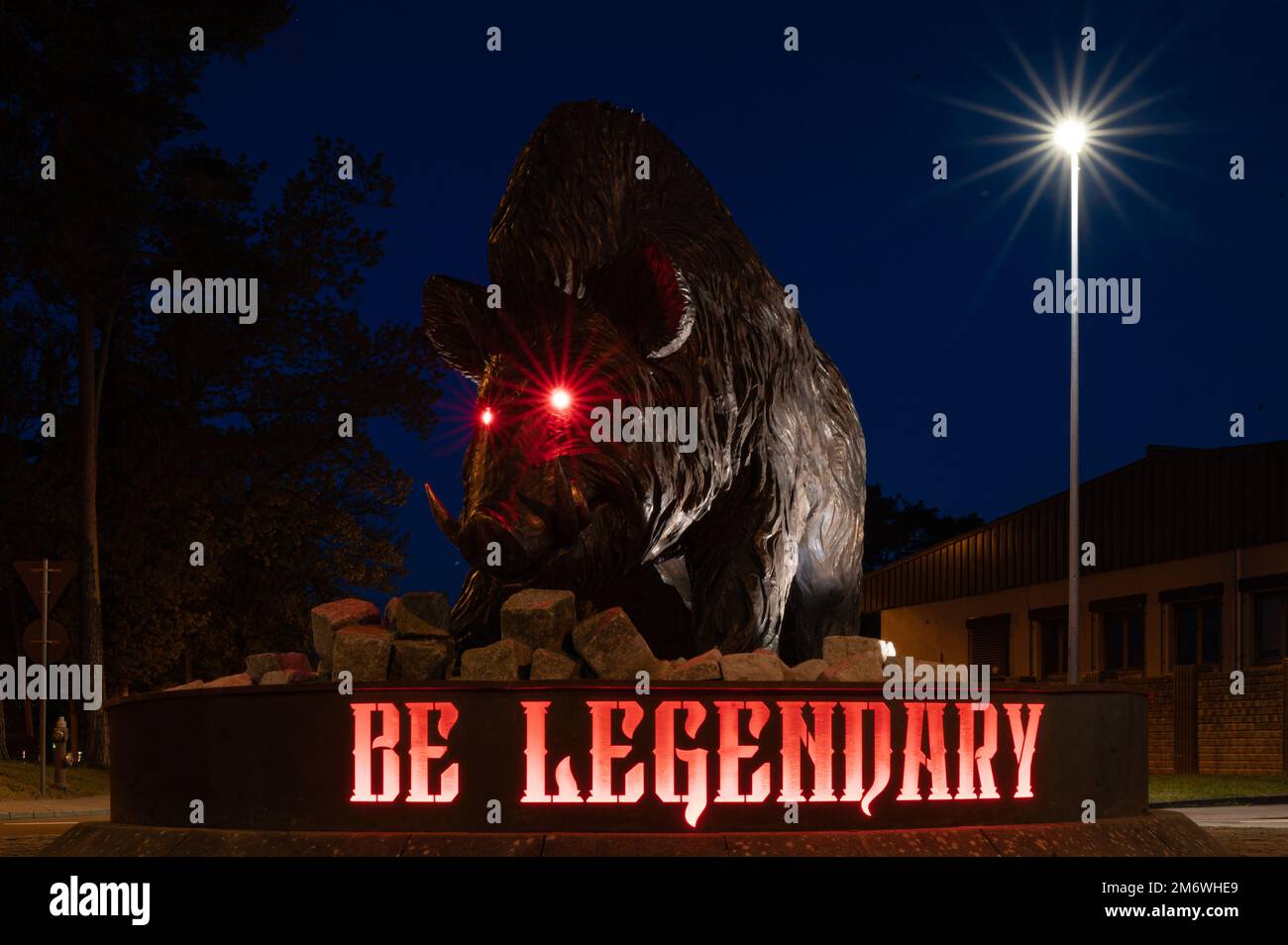 The newly built 86th Civil Engineer Group mascot lights up the night at ...