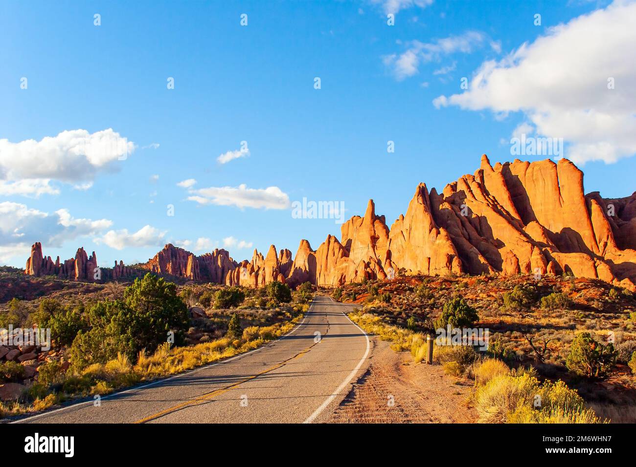 Asphalt road in arches hi-res stock photography and images - Alamy