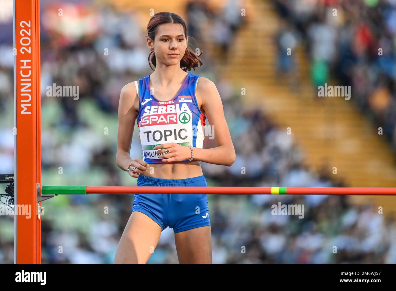 Angelina Topic (Serbia). High Jump bronze medal. European Championships Munich 2022 Stock Photo ...