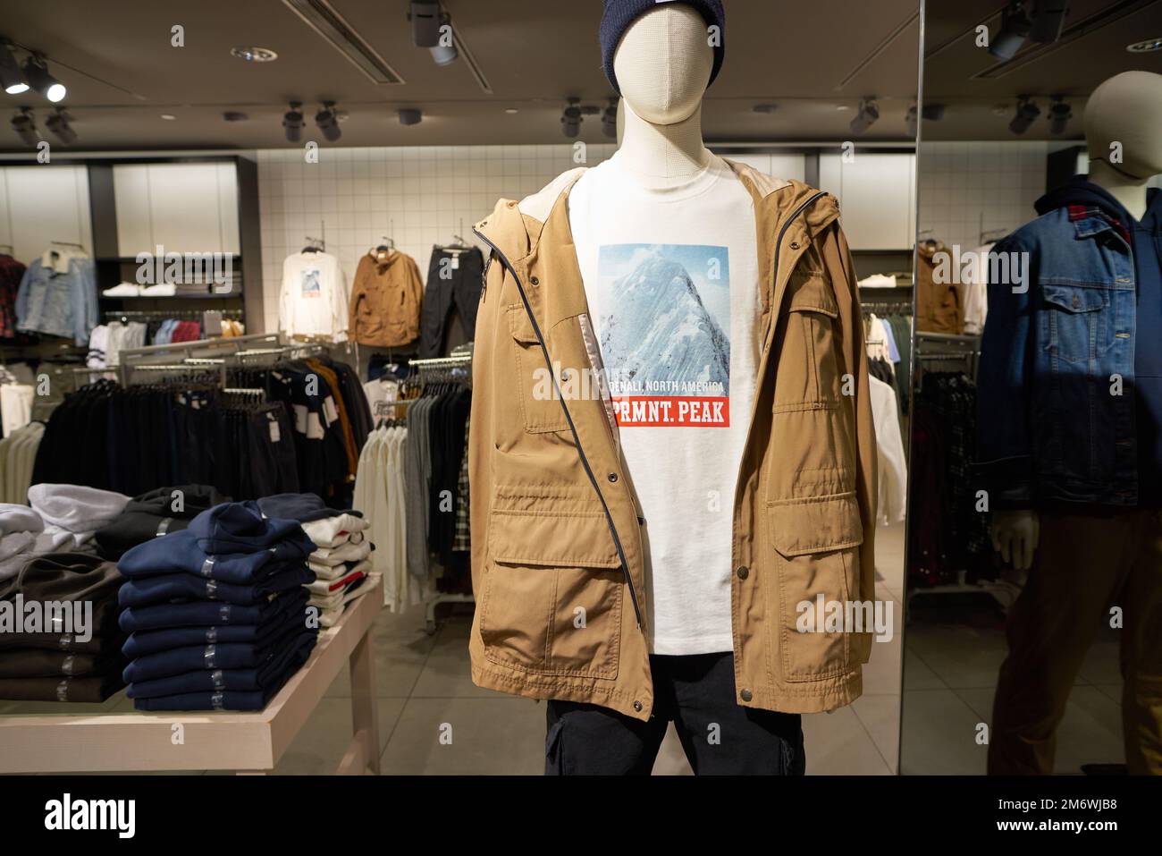 SHENZHEN, CHINA - CIRCA NOVEMBER, 2019: dressed mannequin on display at ...