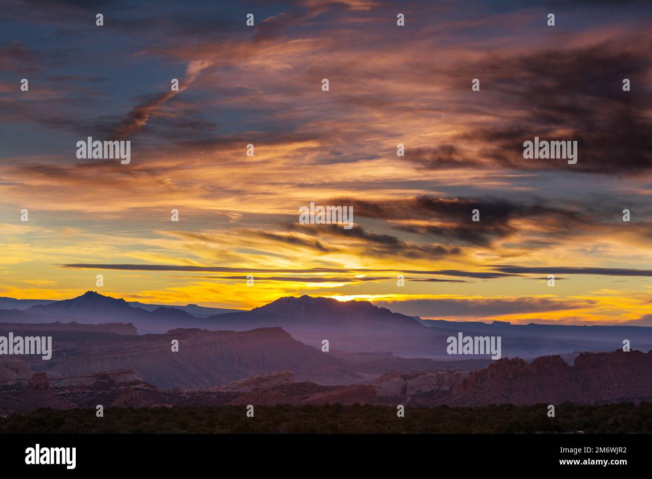 Mountains on sunset Stock Photo - Alamy