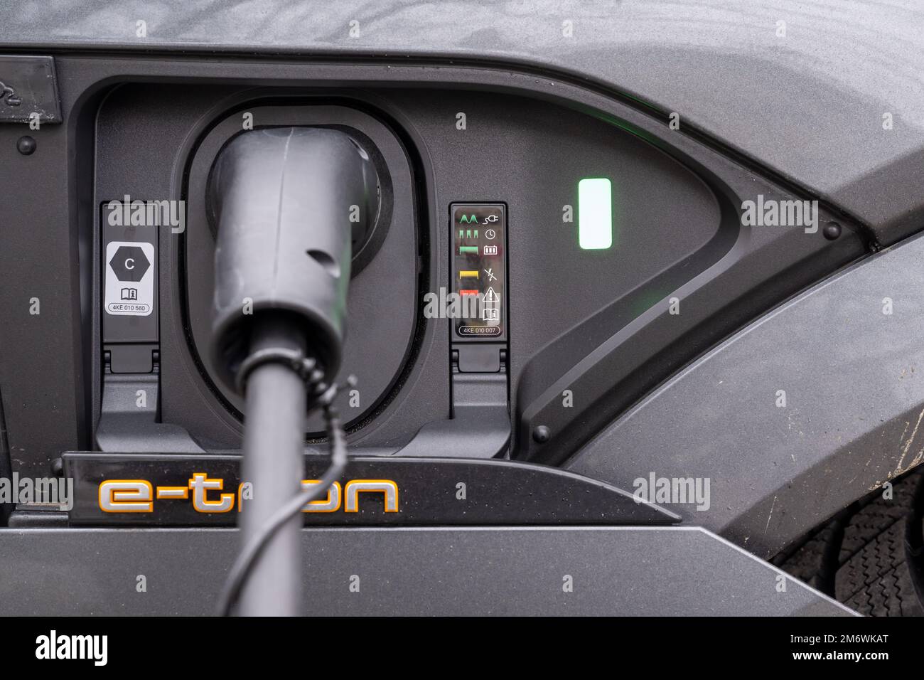 Munich, Germany. 05th Jan, 2023. A car charging station is located in ...