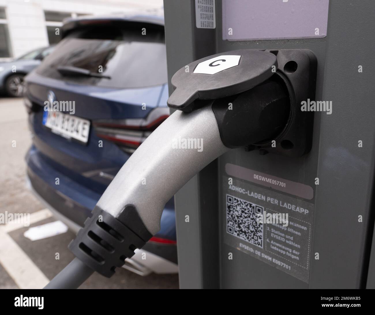 Munich, Germany. 05th Jan, 2023. A car charging station is located in ...