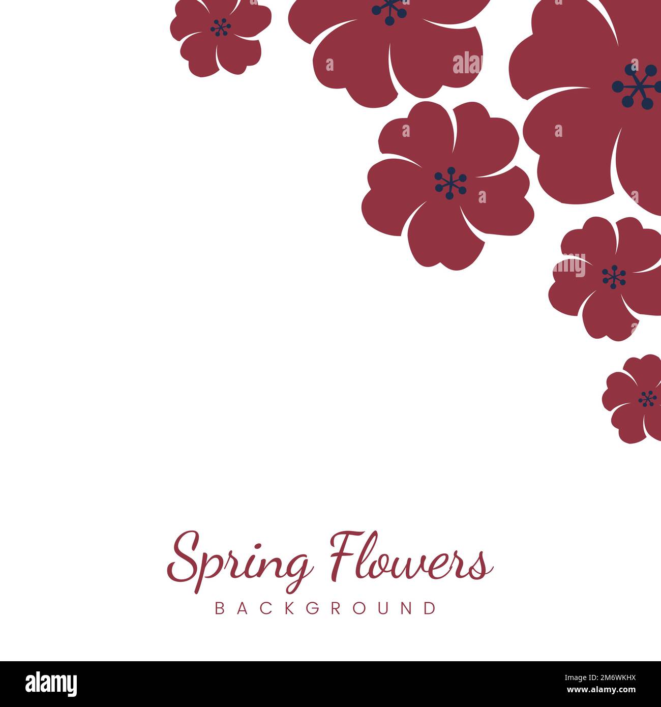 Colorful spring flowers border background vector Stock Vector Image ...