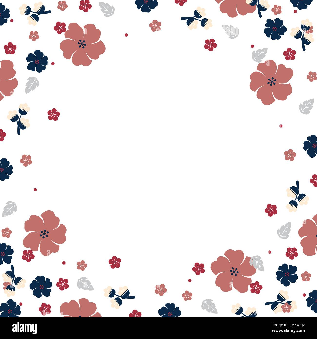 Round colorful floral border vector Stock Vector Image & Art - Alamy