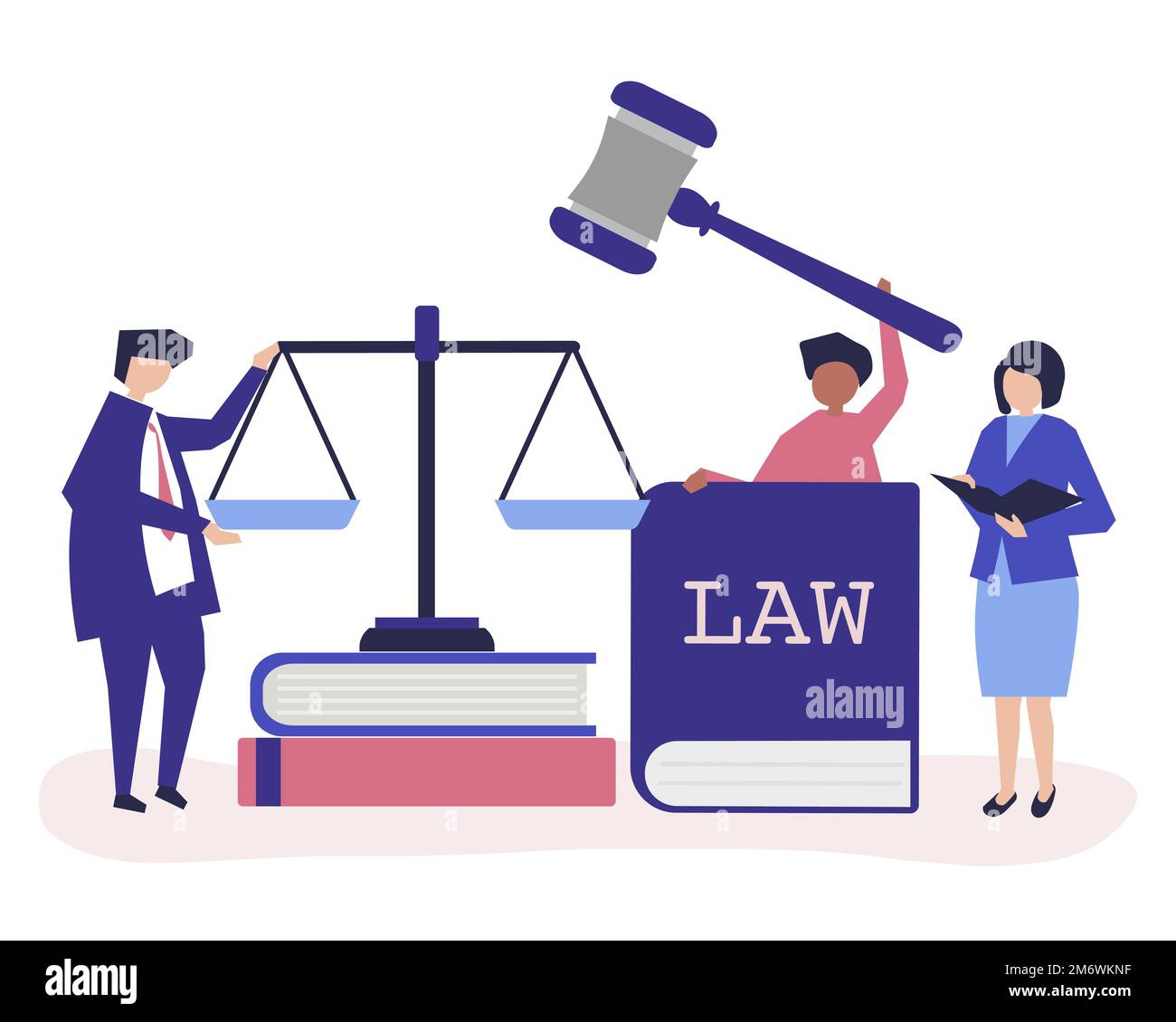 Illustration of people with justice and order icons Stock Vector Image ...