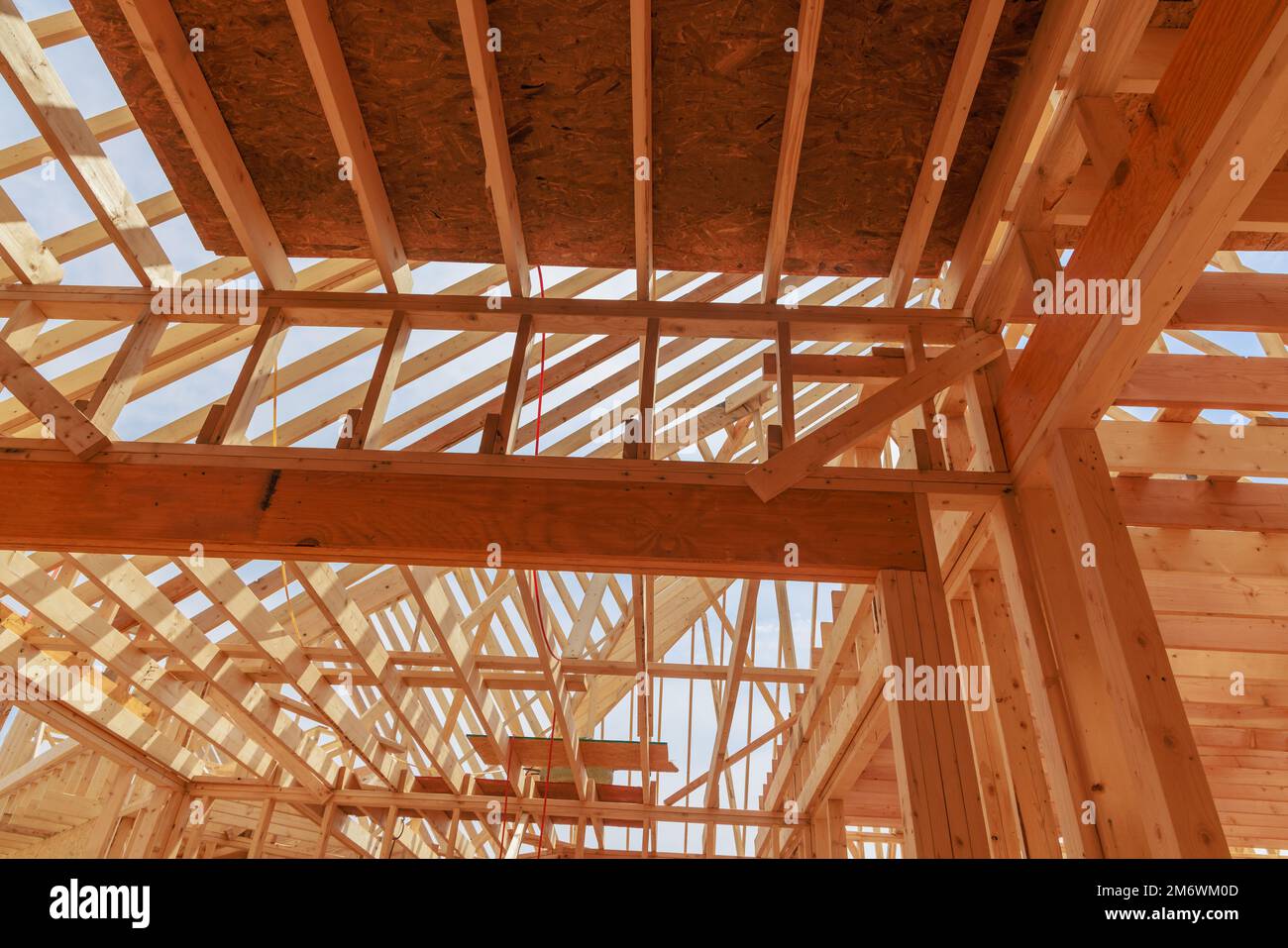 The framework for new house is being built Stock Photo - Alamy