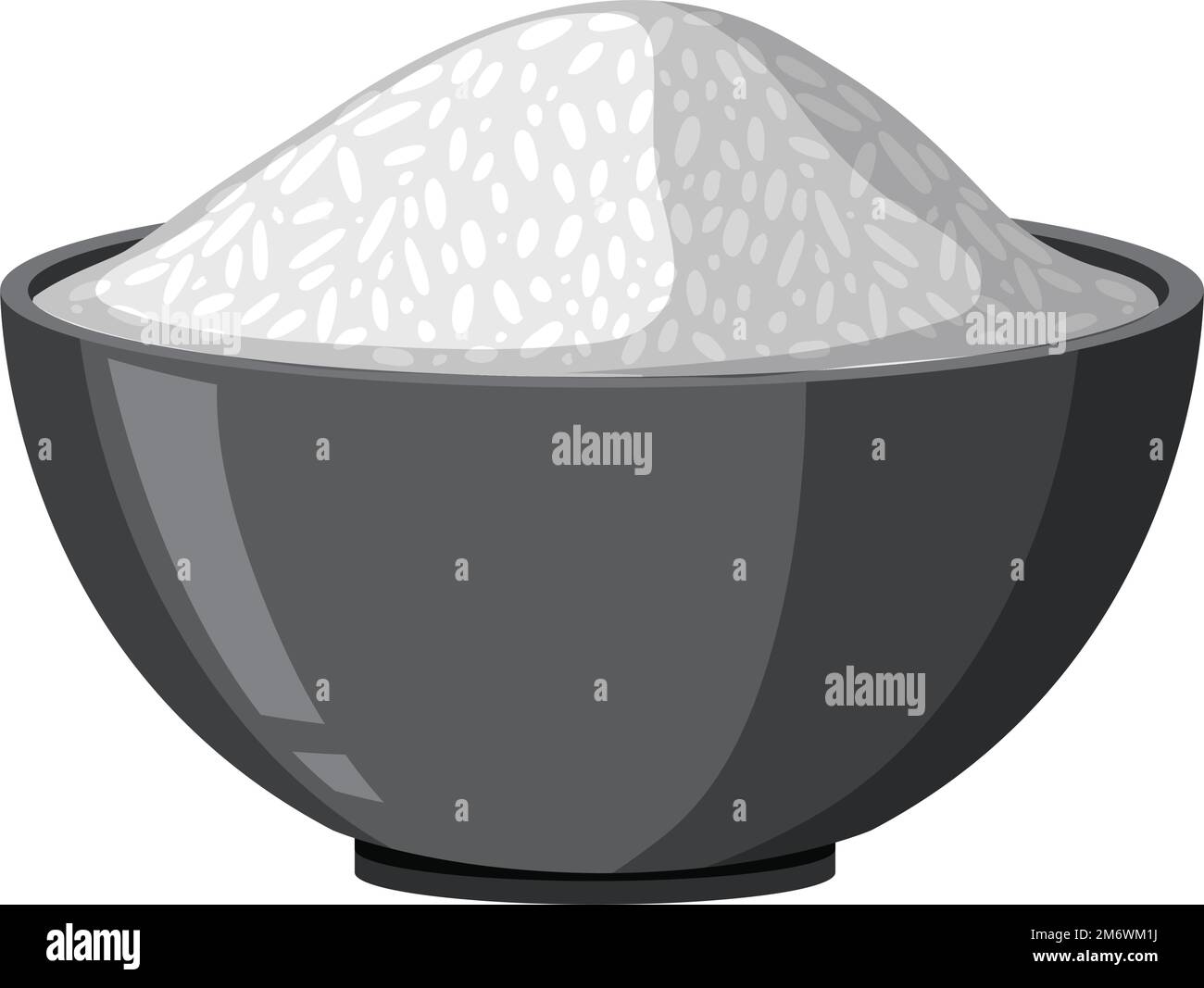 Rice bowl isolated vector illustration Stock Vector Image & Art - Alamy