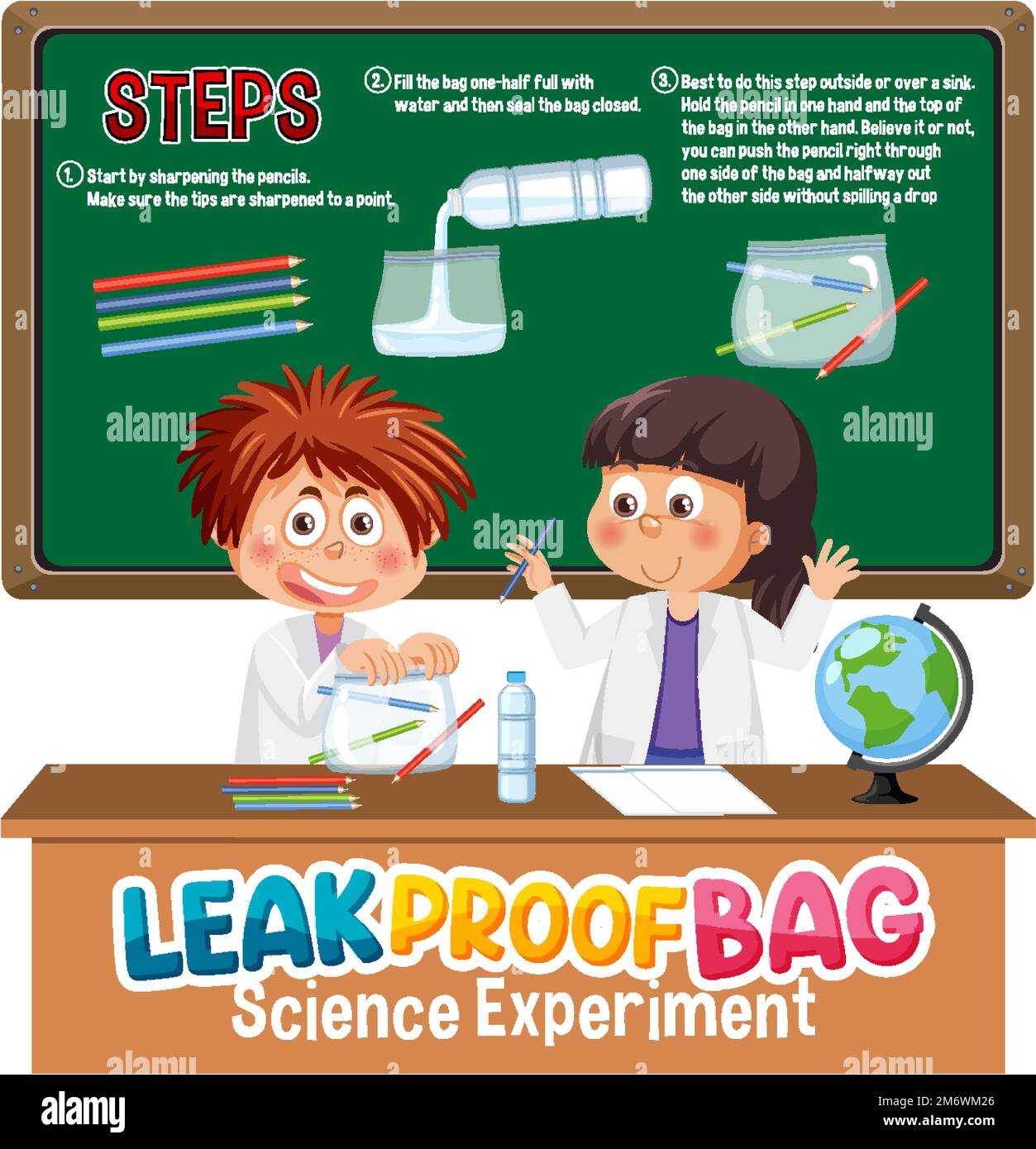 Leak Proof Bag Science Experiment illustration Stock Vector Image & Art ...