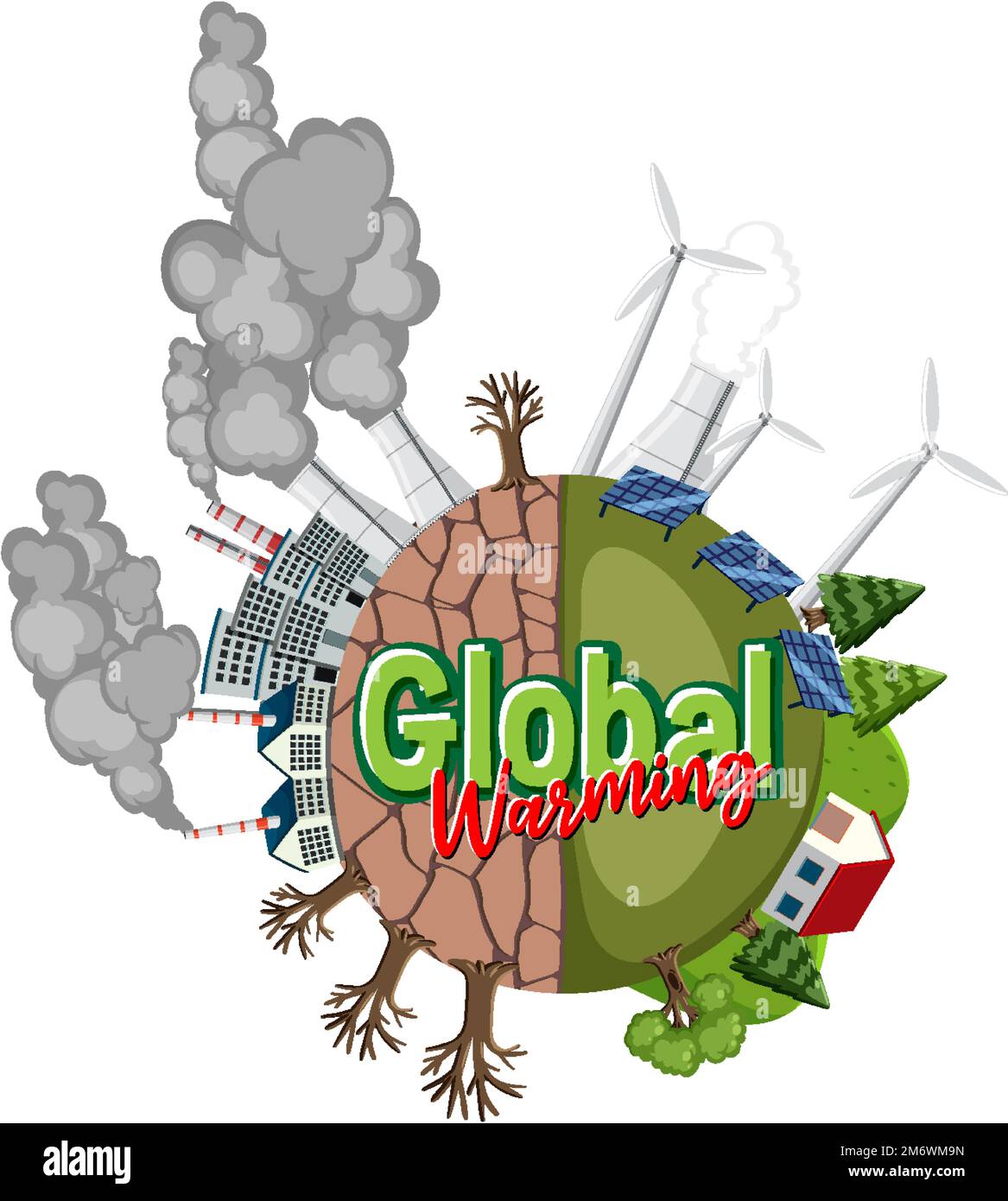 Global warming vector concept illustration Stock Vector Image & Art - Alamy