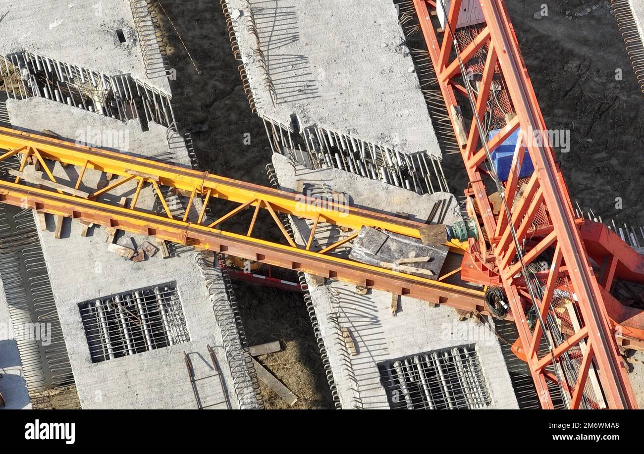Aerial photo shows the Siguanhe Bridge of Yangkou-Nantong Expressway ...