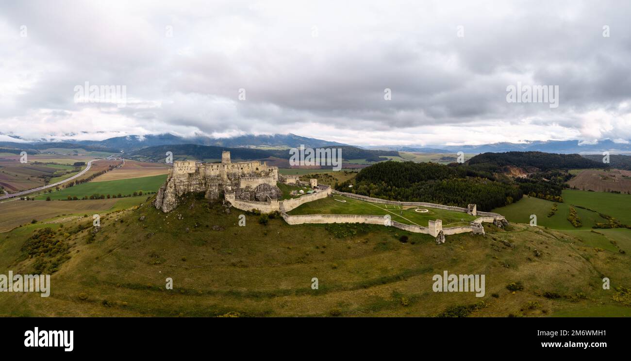 View of the medieval Spis Castle in Eastern Slovakia Stock Photo - Alamy