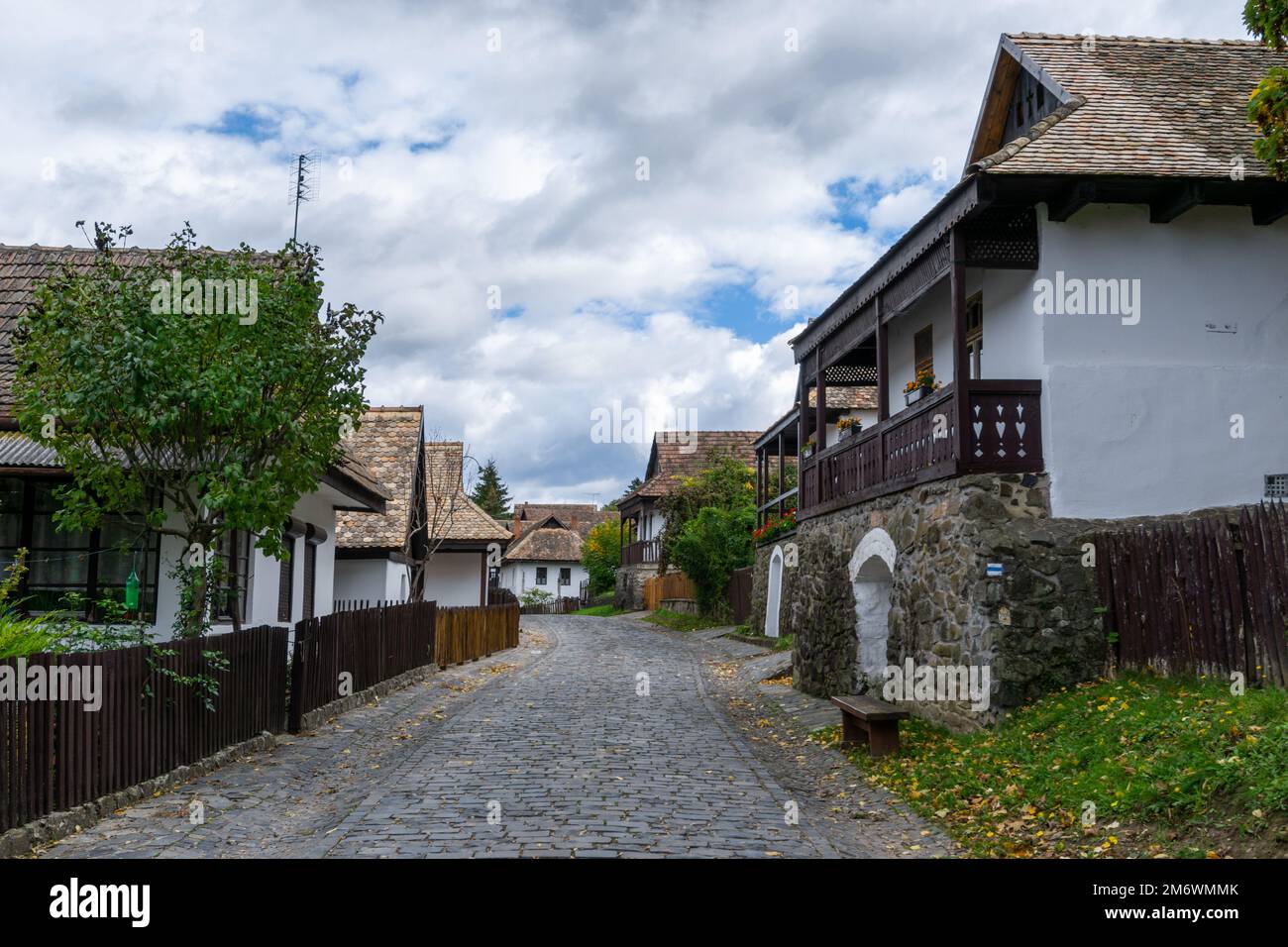 View of the historic village center of Holloko Stock Photo - Alamy
