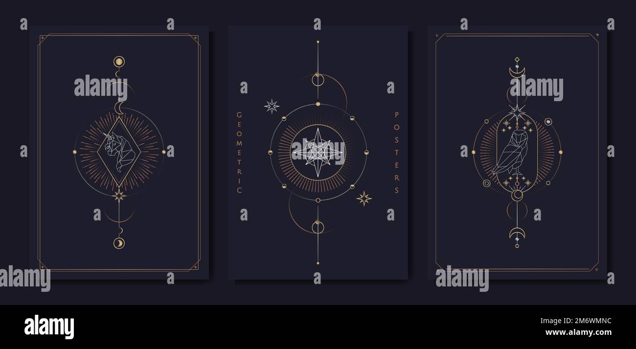 Geometric mystic symbols vector set Stock Vector Image & Art - Alamy