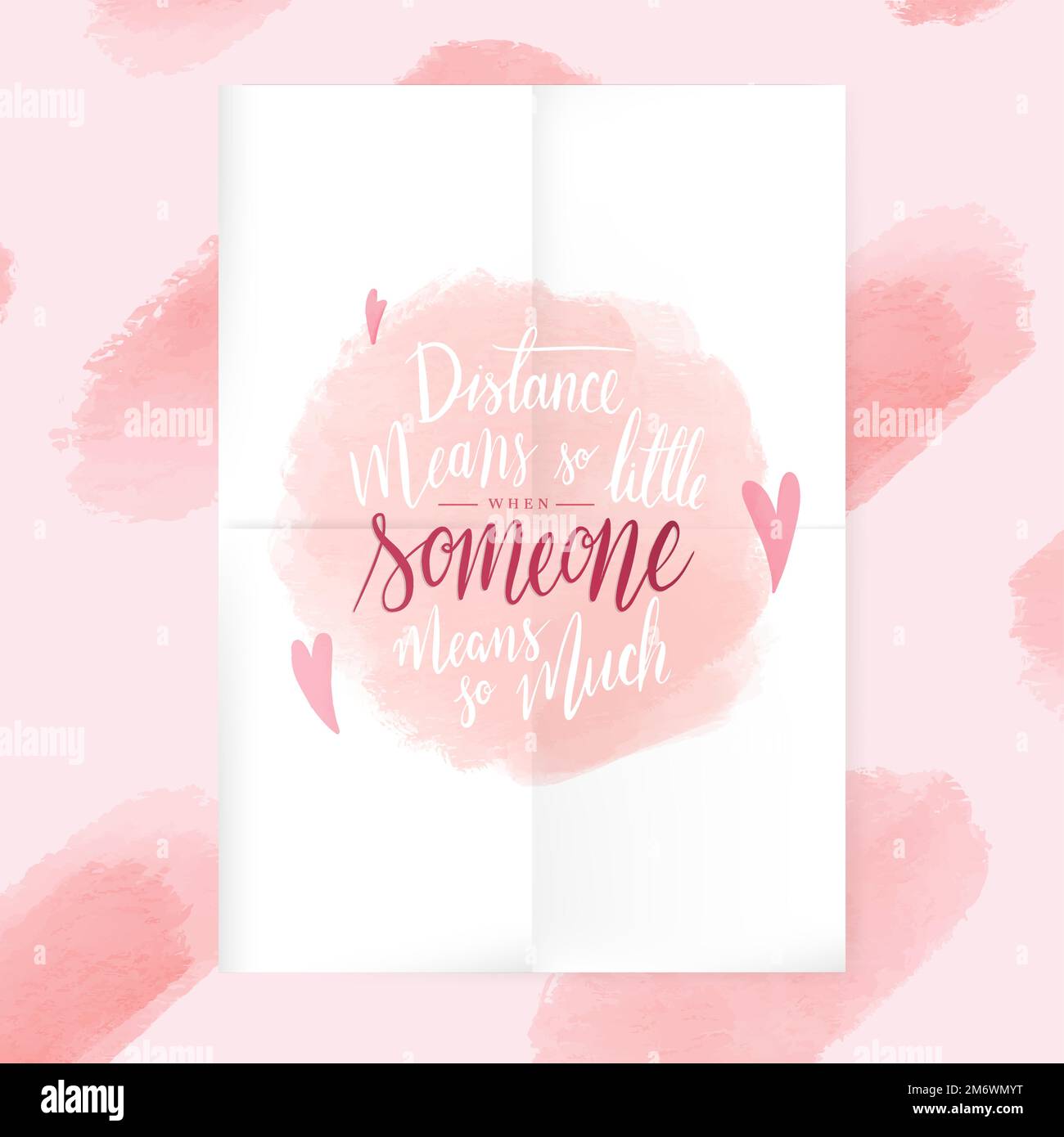 Inspirational long distance relationship text in vector Stock Vector ...