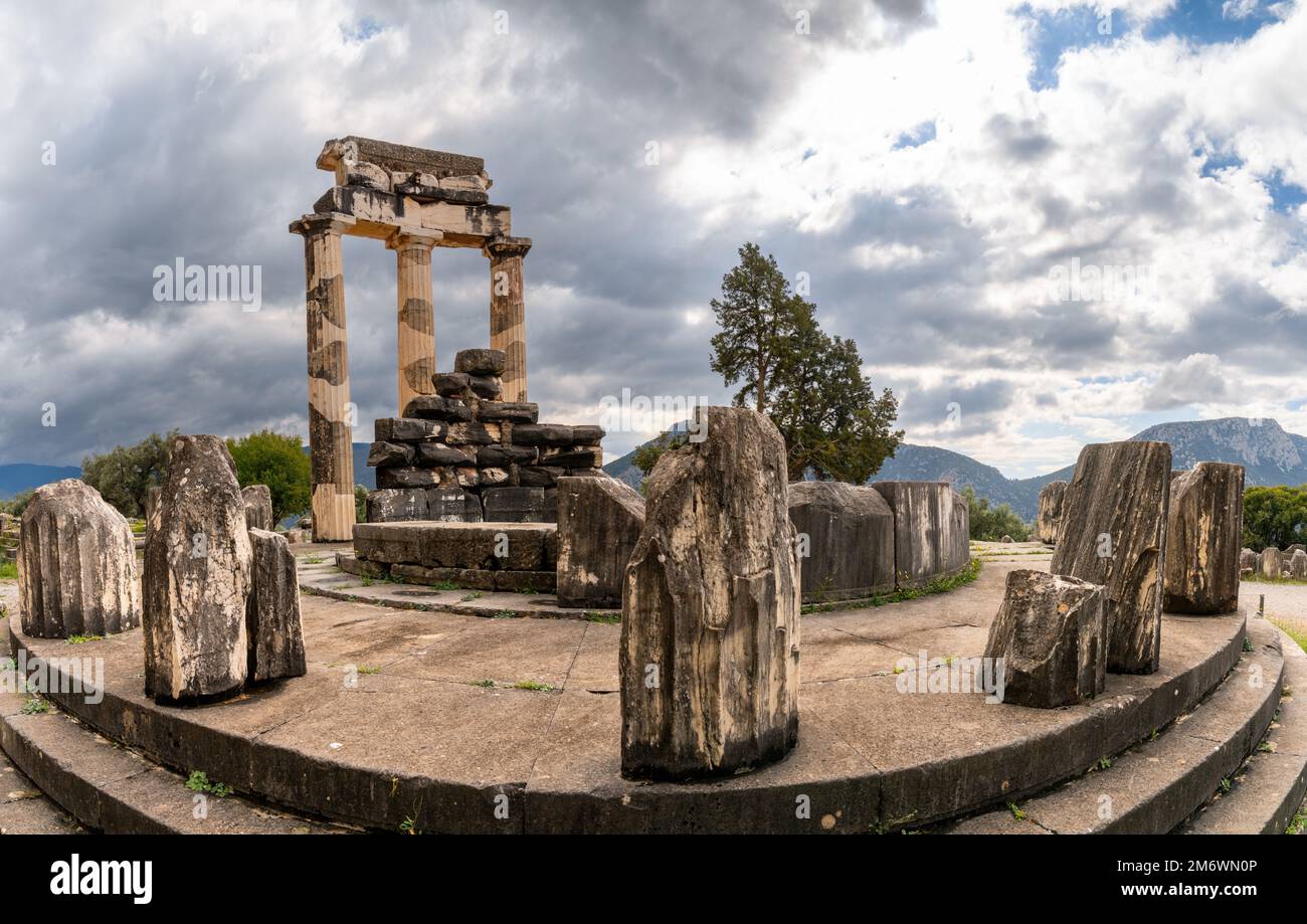 Delphi temple reconstructed hi-res stock photography and images - Alamy