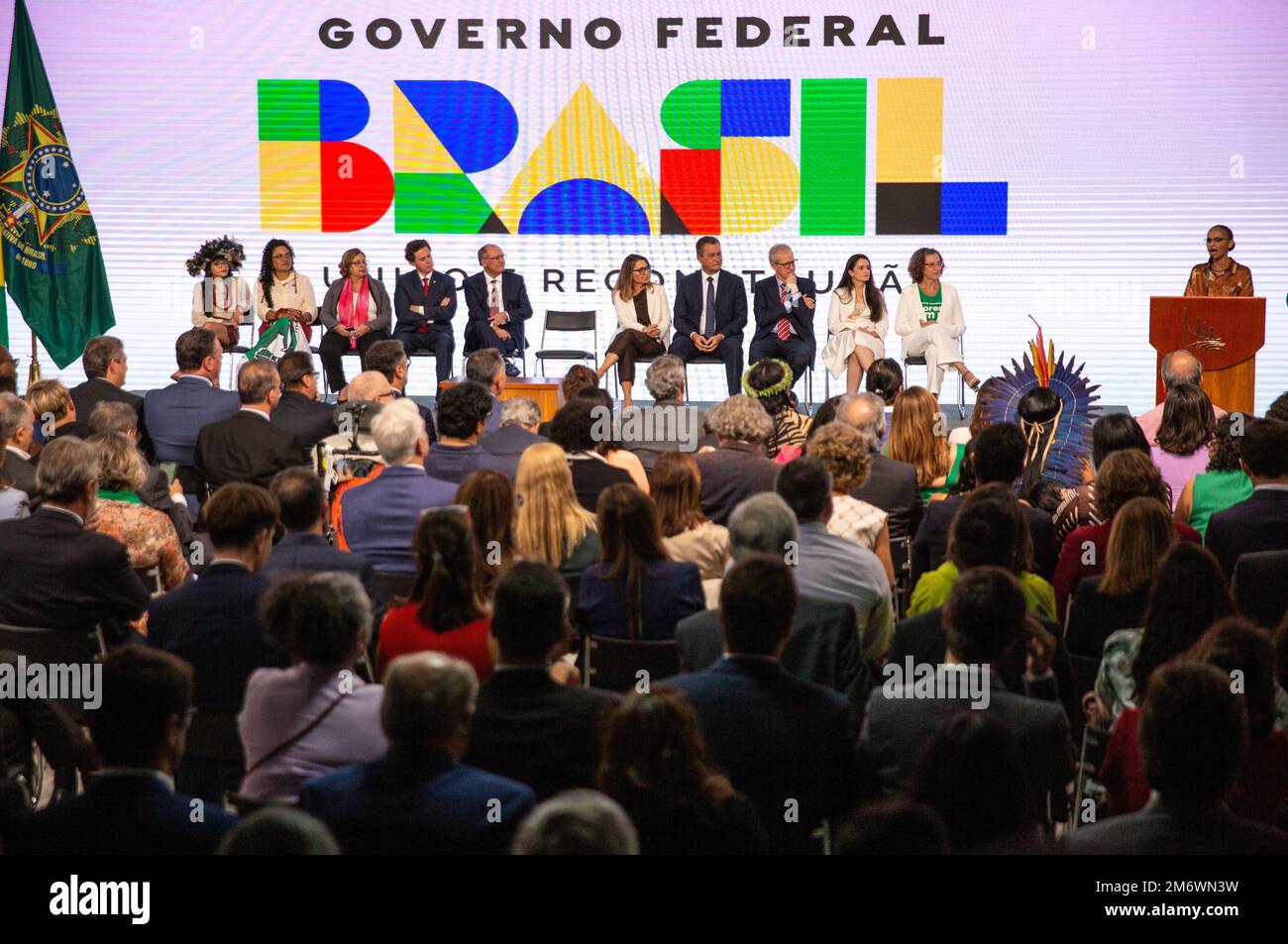 Brasilia, Brazil. 04th Jan, 2023. Political positions participate in ...