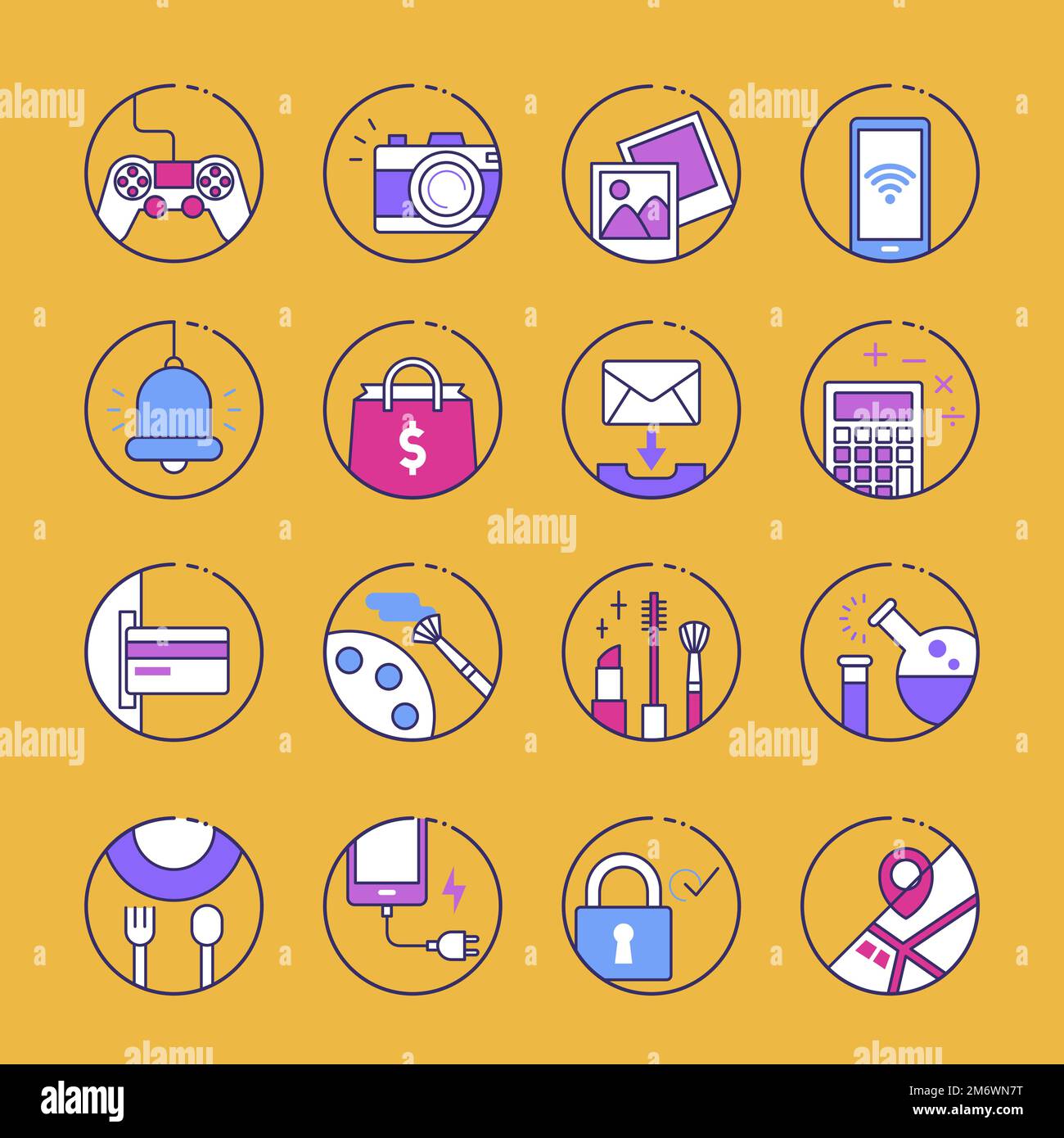 Illustration of vector line collection Stock Vector Image & Art - Alamy