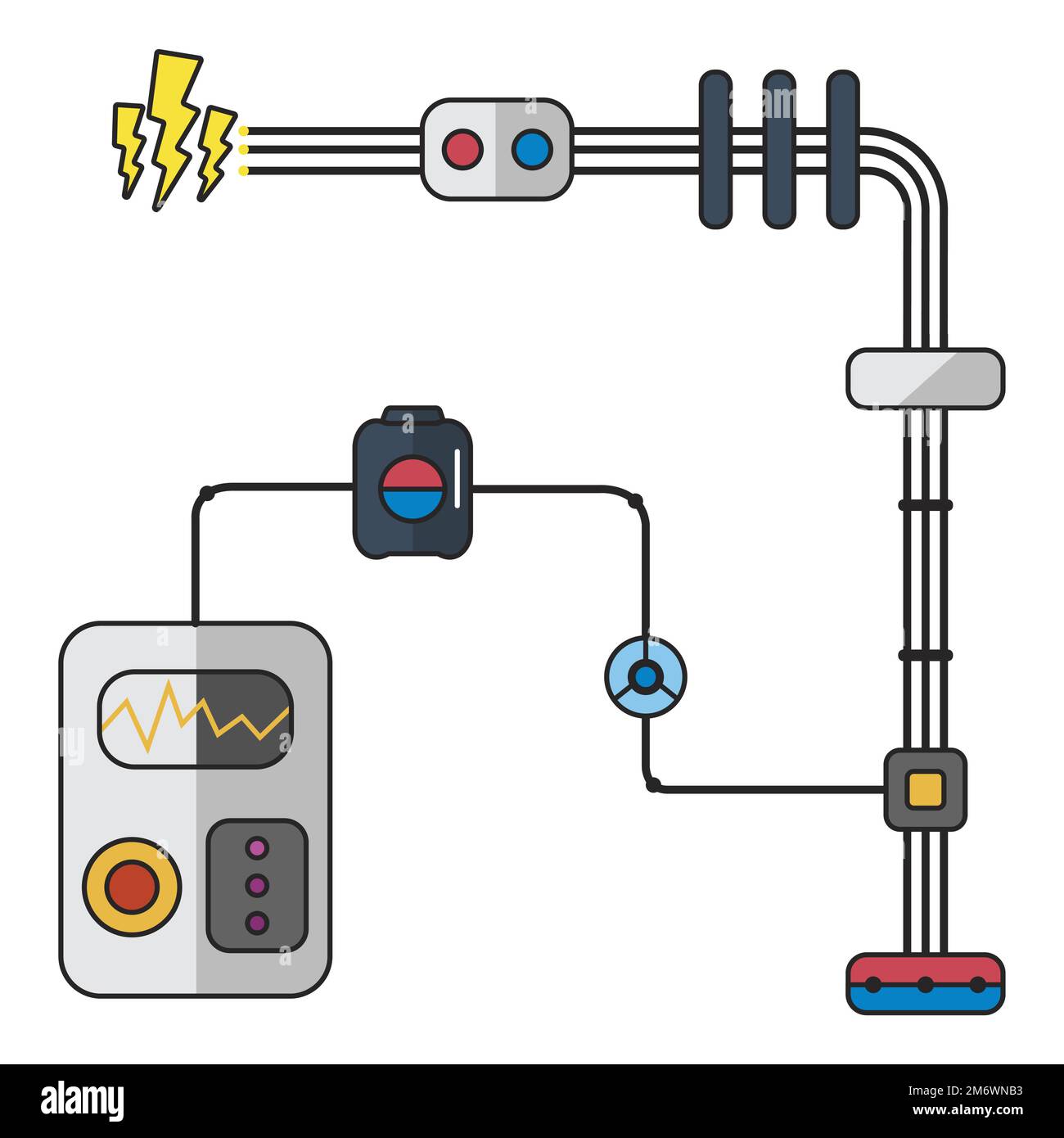 Electricity experiments Stock Vector Images - Alamy