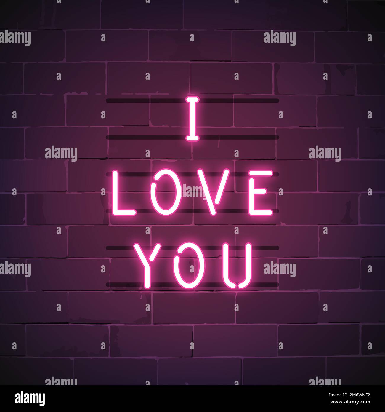 I love you neon sign vector Stock Vector Image & Art - Alamy