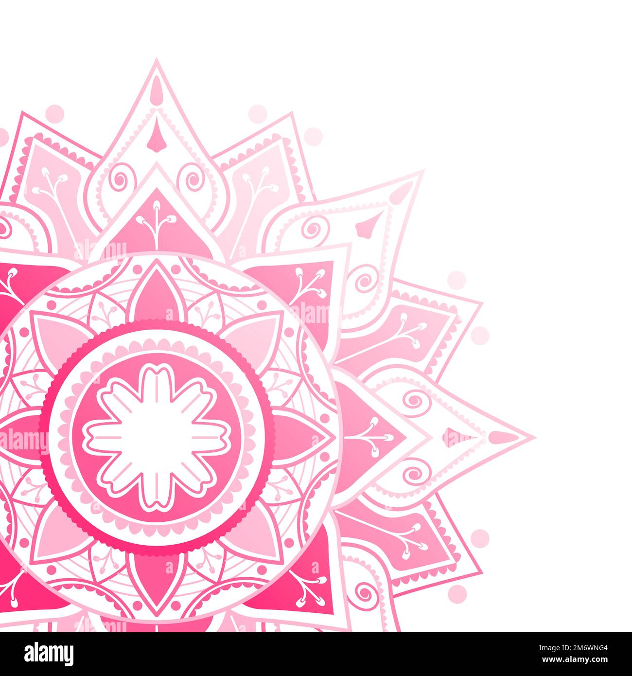 Pink mandala pattern on white background Stock Vector Image & Art - Alamy