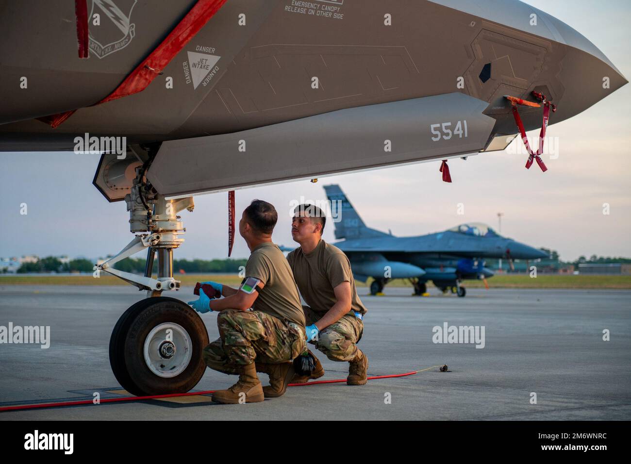 U.S. Air Force Senior Airman Michael Dang, crew chief with the 419th ...