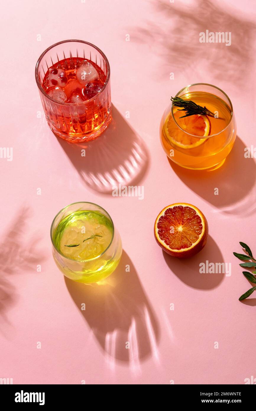 Popular summer ice alcoholic cocktails served under the summer sun ...