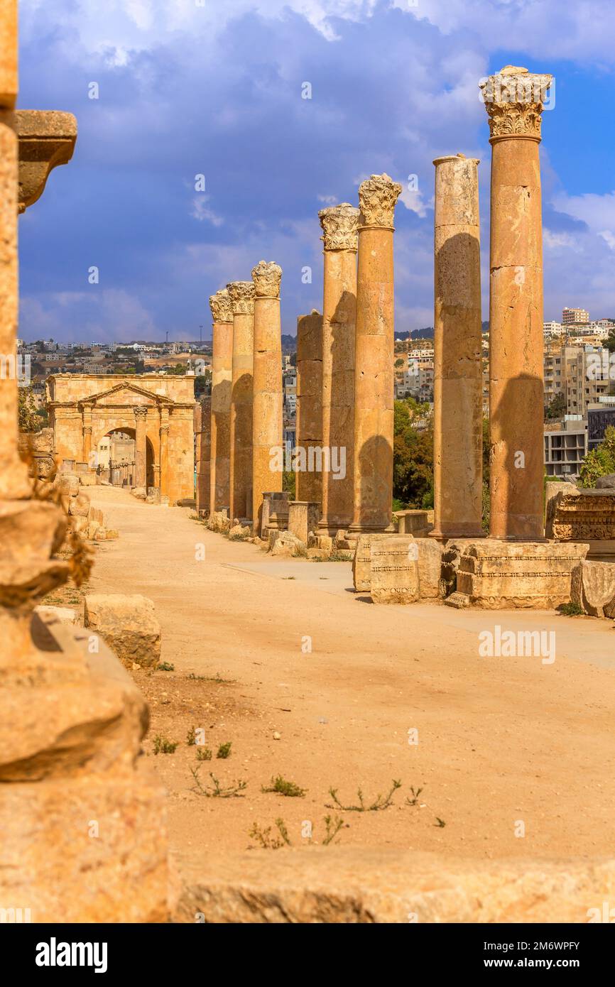 Jerash, Jordan Cardo maximus, Gerasa of Antiquity Stock Photo - Alamy