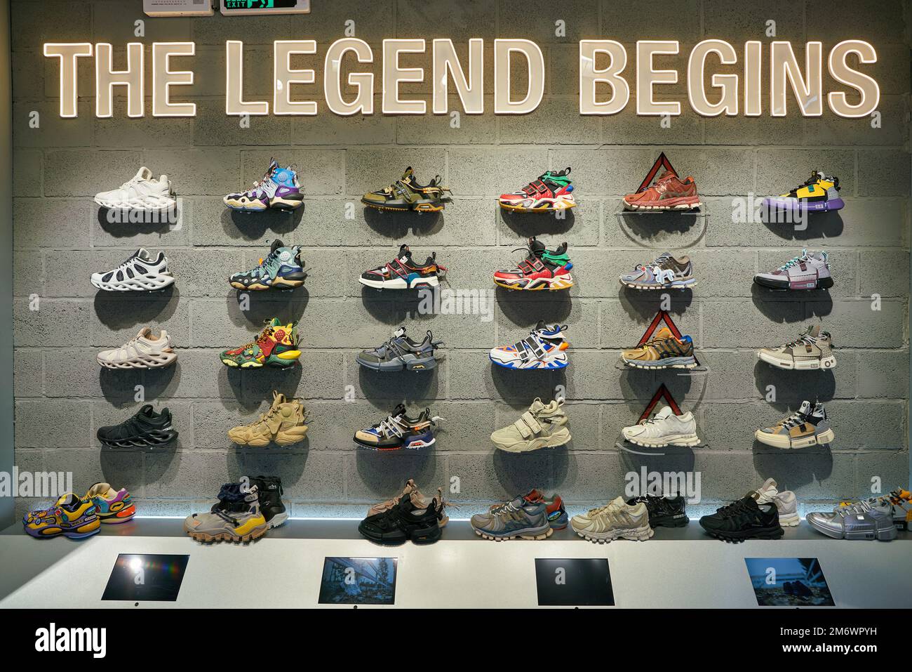 SHENZHEN, CHINA - CIRCA NOVEMBER, 2019: interior shot of Li-Ning store ...