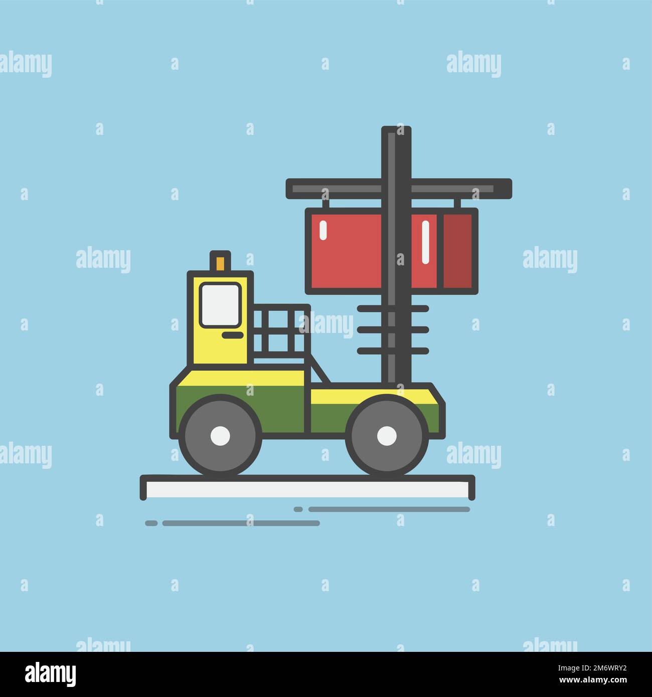 Illustration of a fork lift Stock Vector Image & Art - Alamy