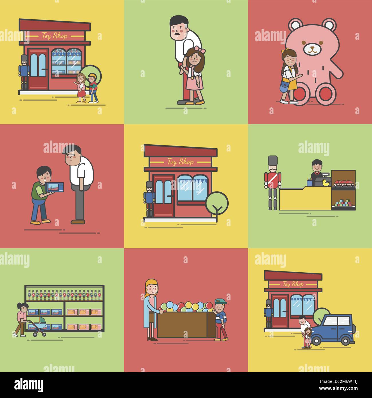 Illustration of toy store vector set Stock Vector Image & Art - Alamy