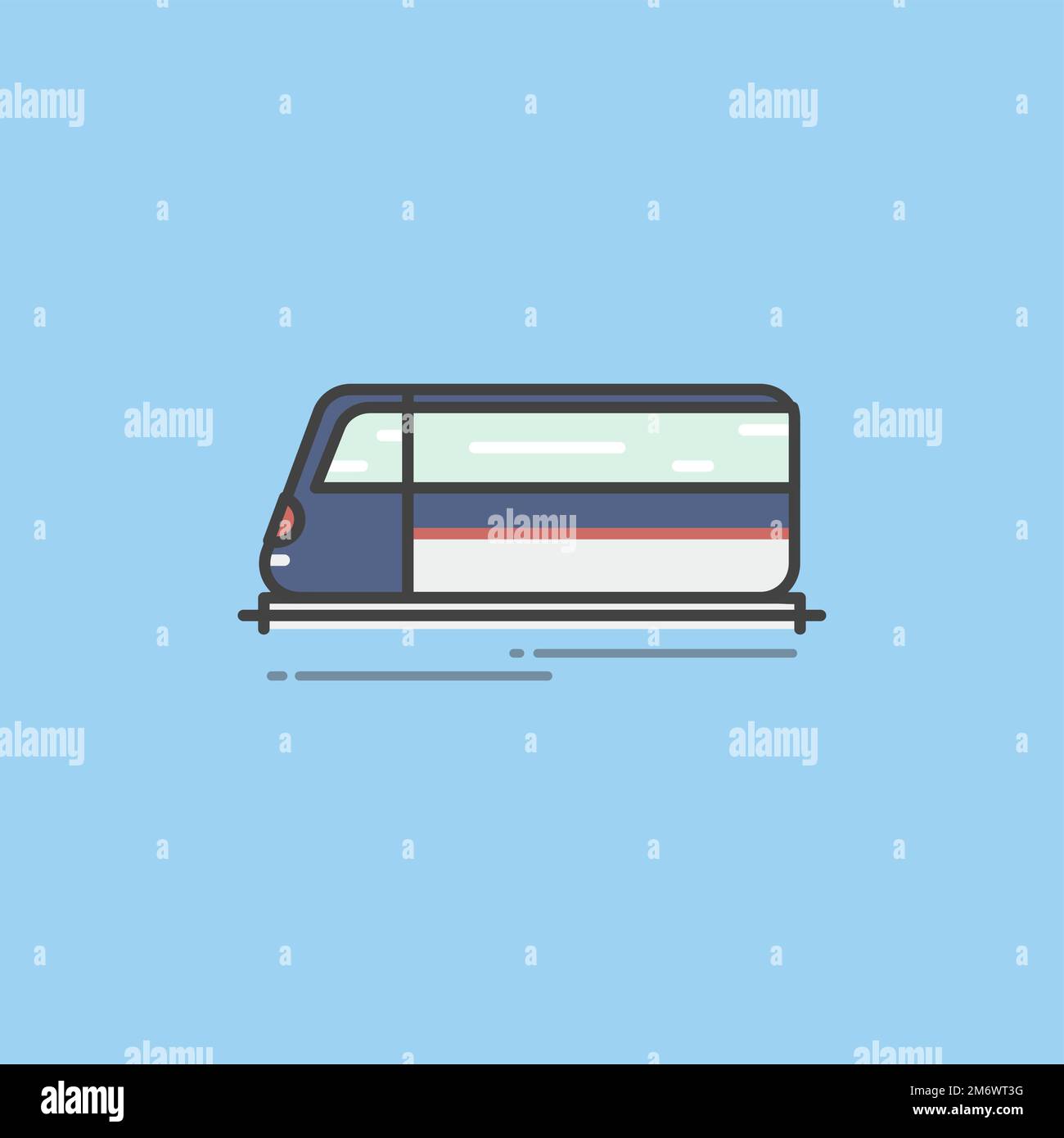 Illustration of a speeding train Stock Vector Image & Art - Alamy