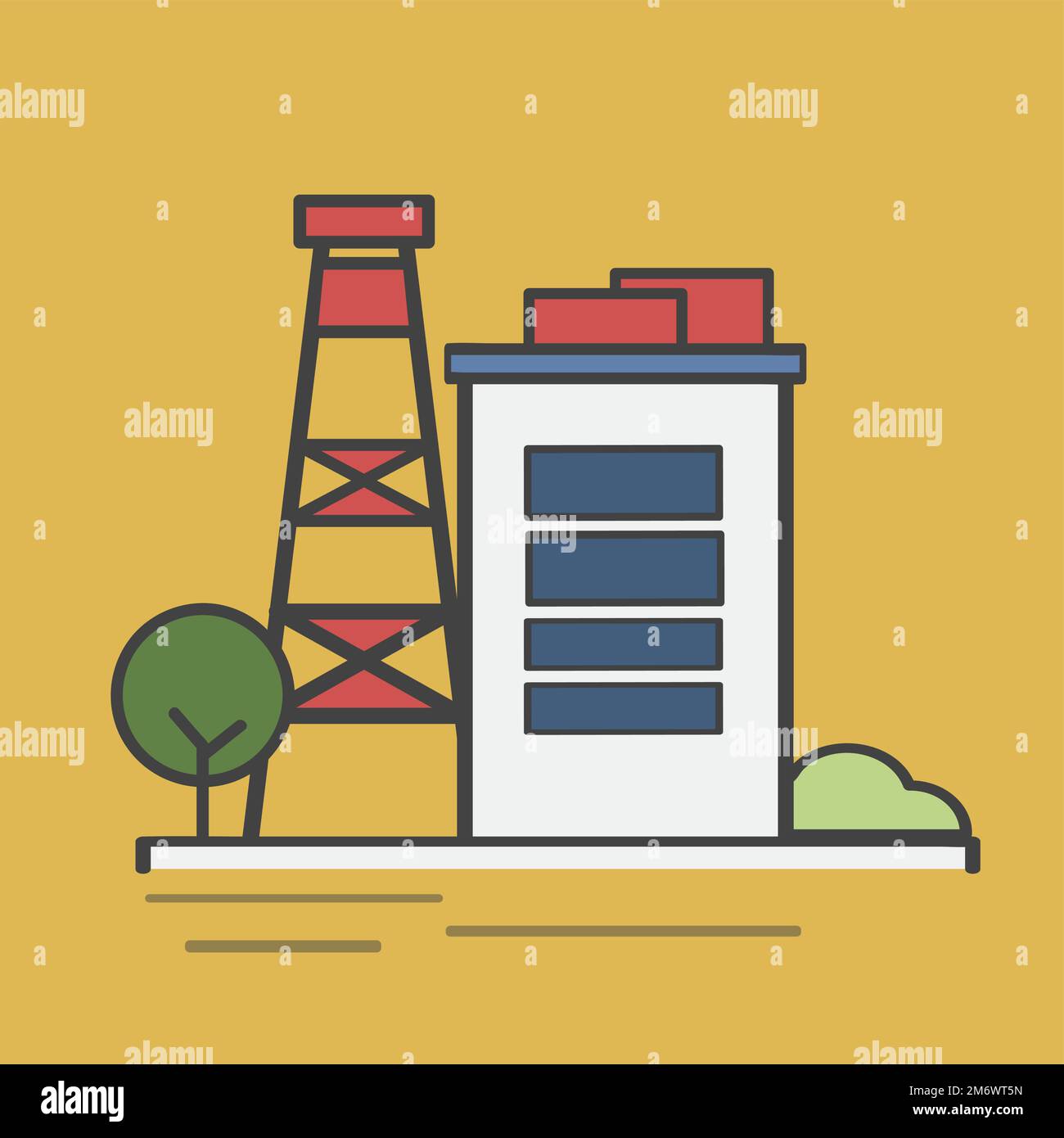 Illustration of a power station Stock Vector Image & Art - Alamy