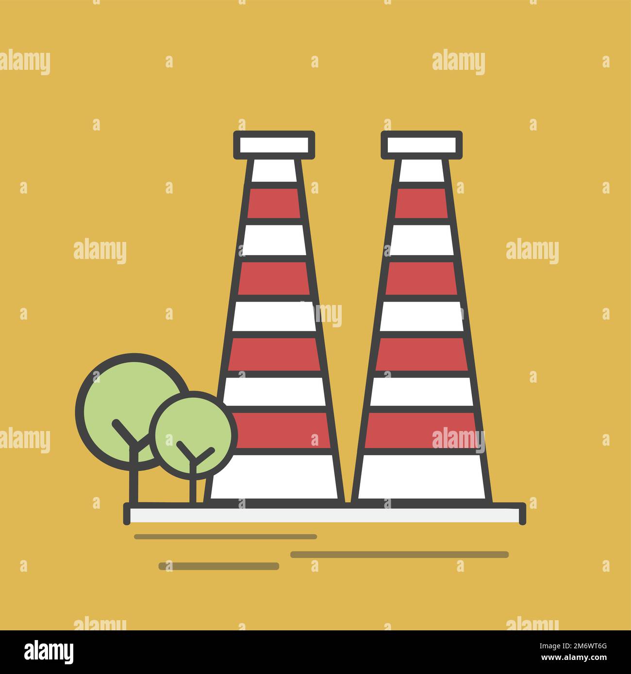 Illustration of a power station Stock Vector Image & Art - Alamy