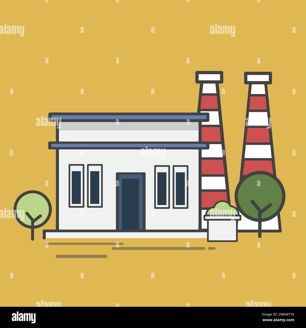 Illustration of a power station Stock Vector Image & Art - Alamy