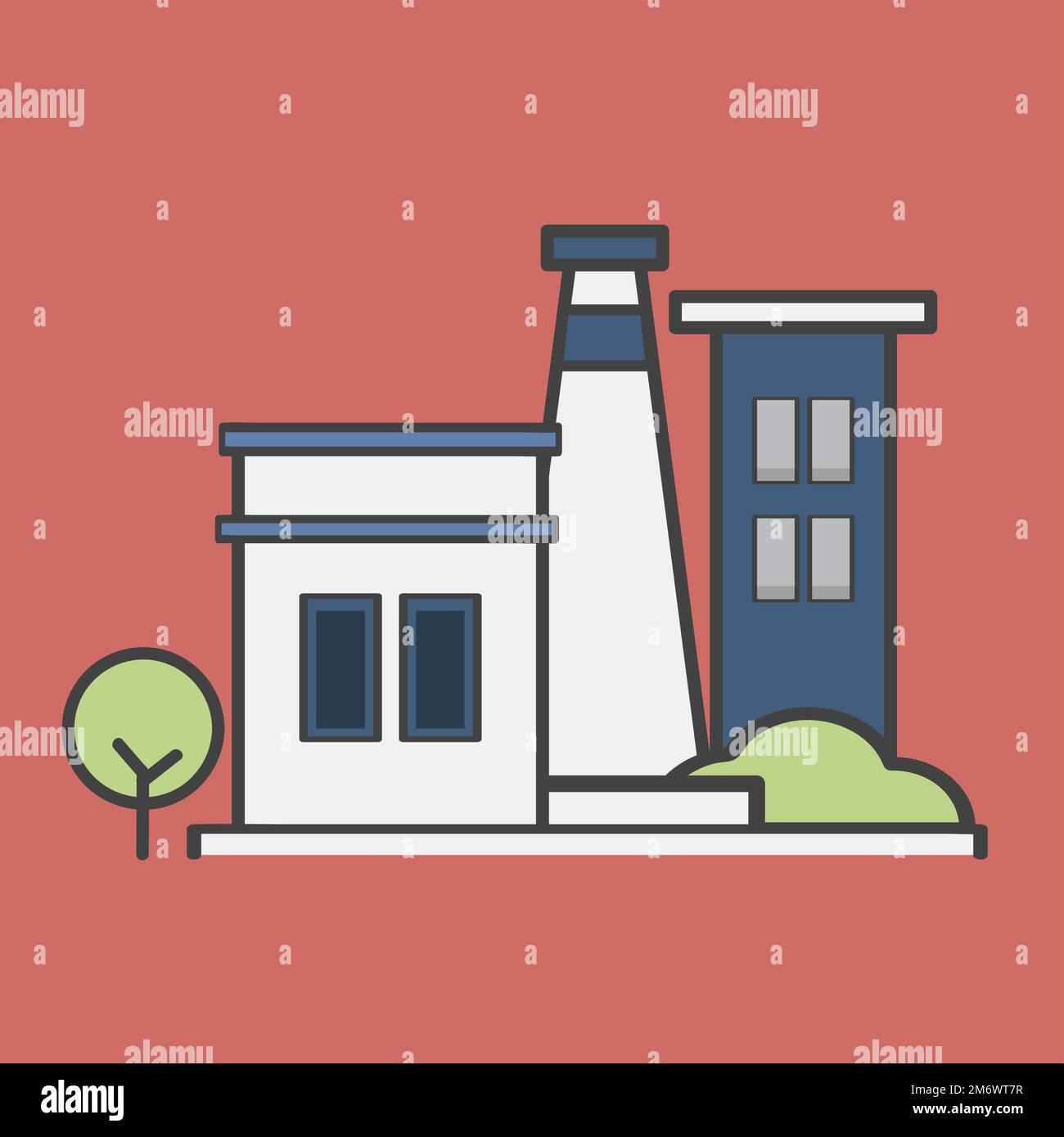 Illustration of a power station Stock Vector Image & Art - Alamy