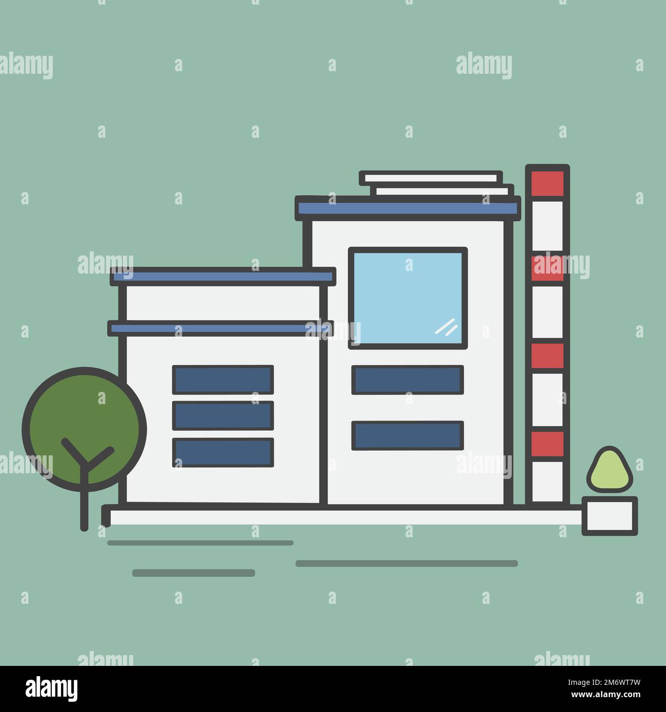 Illustration of a power station Stock Vector Image & Art - Alamy