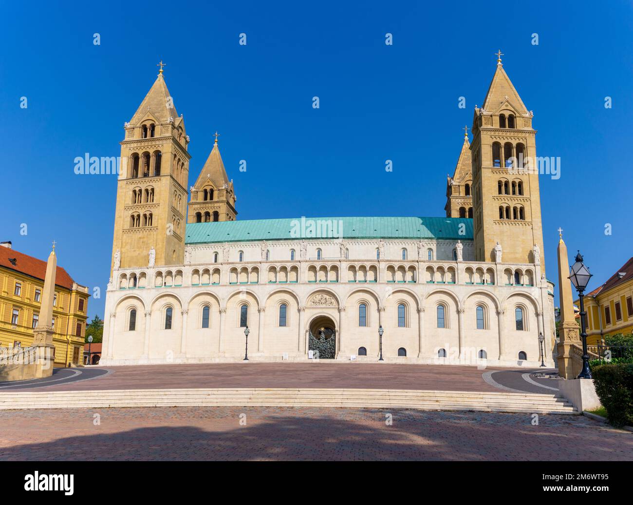 Pecs, Hungary - 13 October, 2022: view of historic Saints Peter and ...