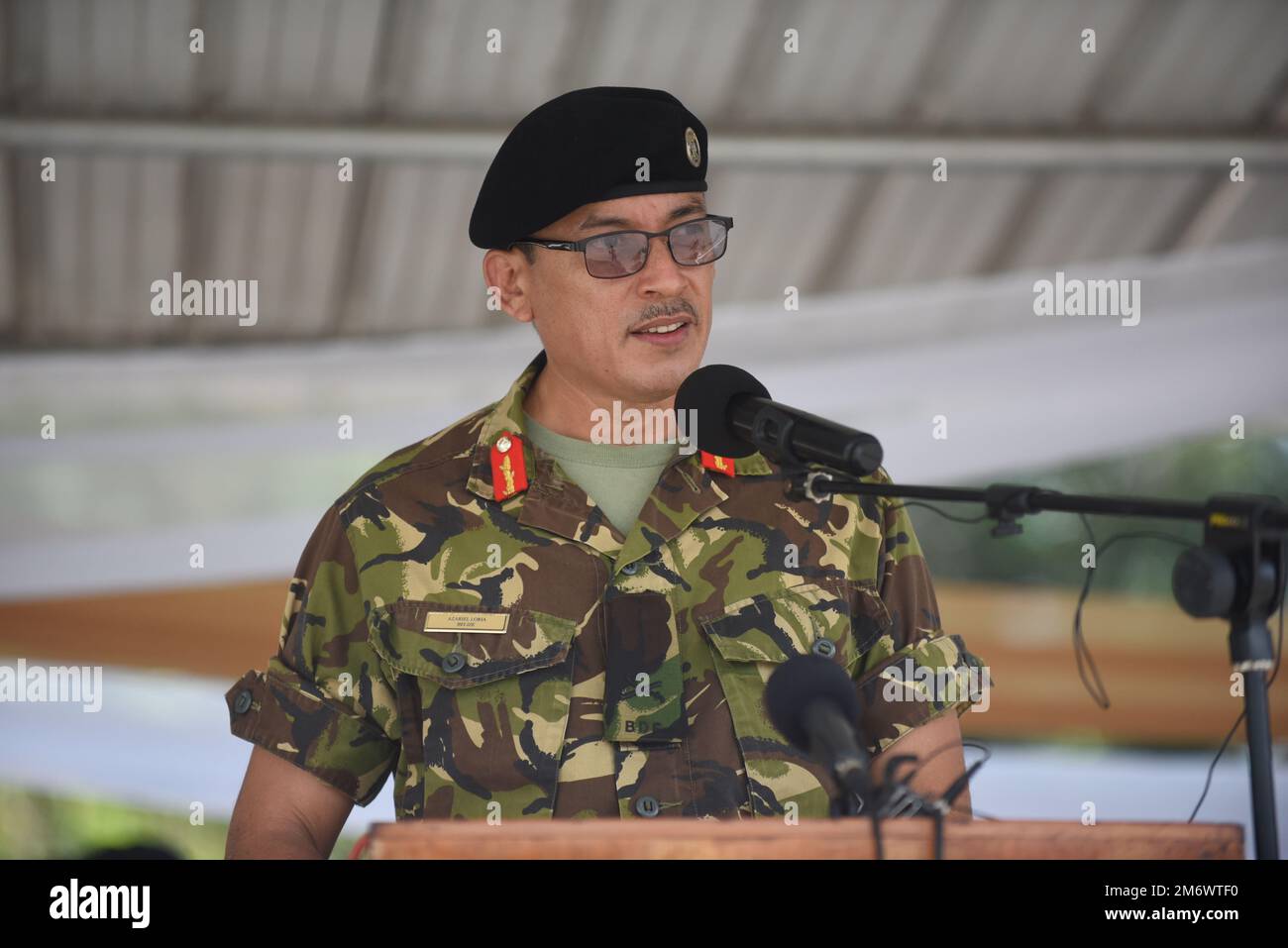 Commander of the Belize Defence Force, Brigadier General Asariel Loria ...