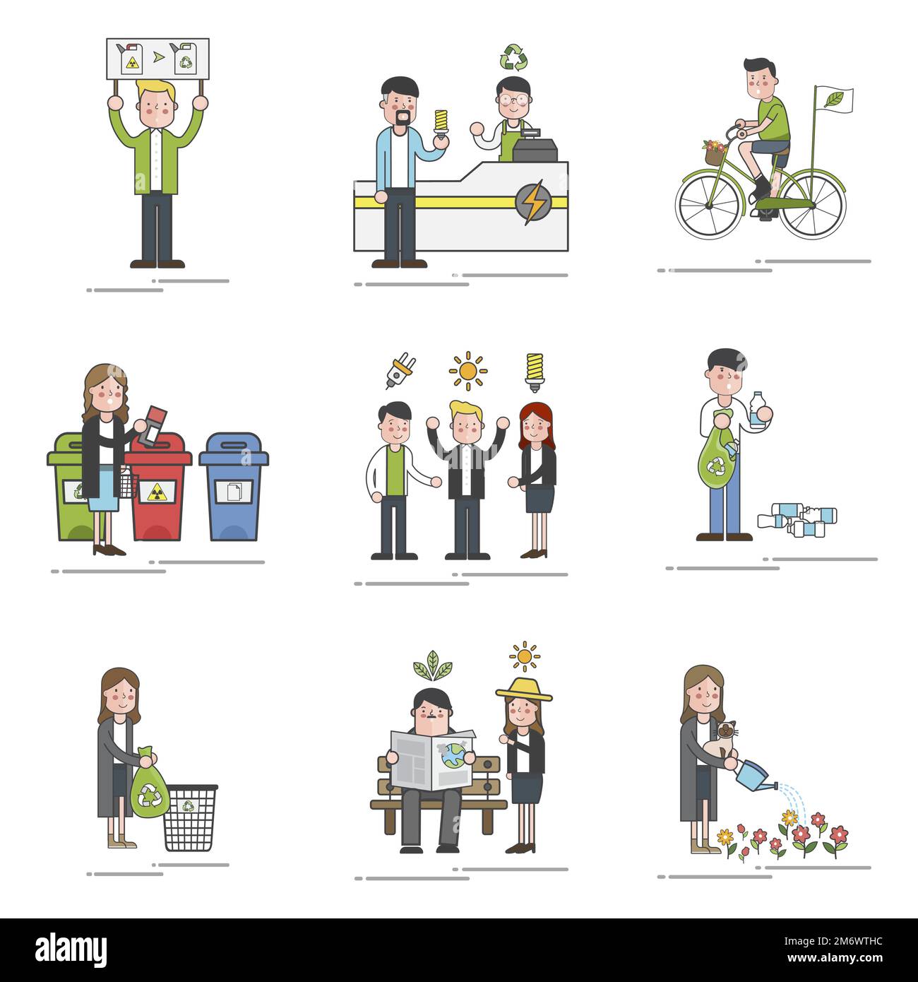 Illustration set of environmental vector Stock Vector Image & Art - Alamy