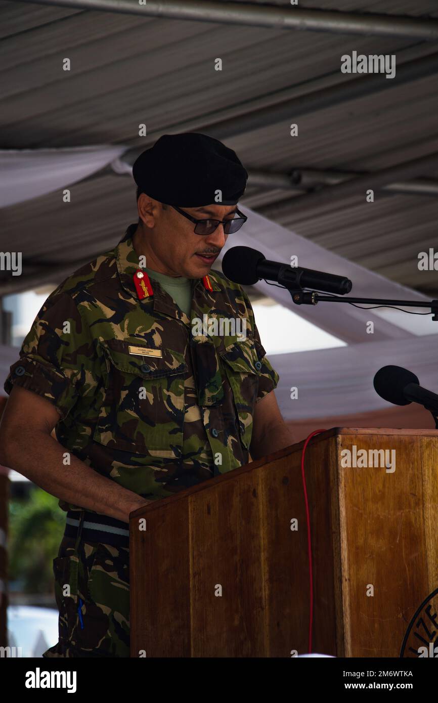 Belize Defence Force Commander, Brigadier General Azariel Loria ...