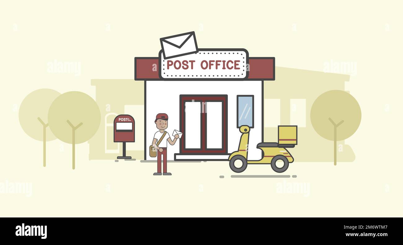 Illustration set of post delivery Stock Vector Image & Art - Alamy