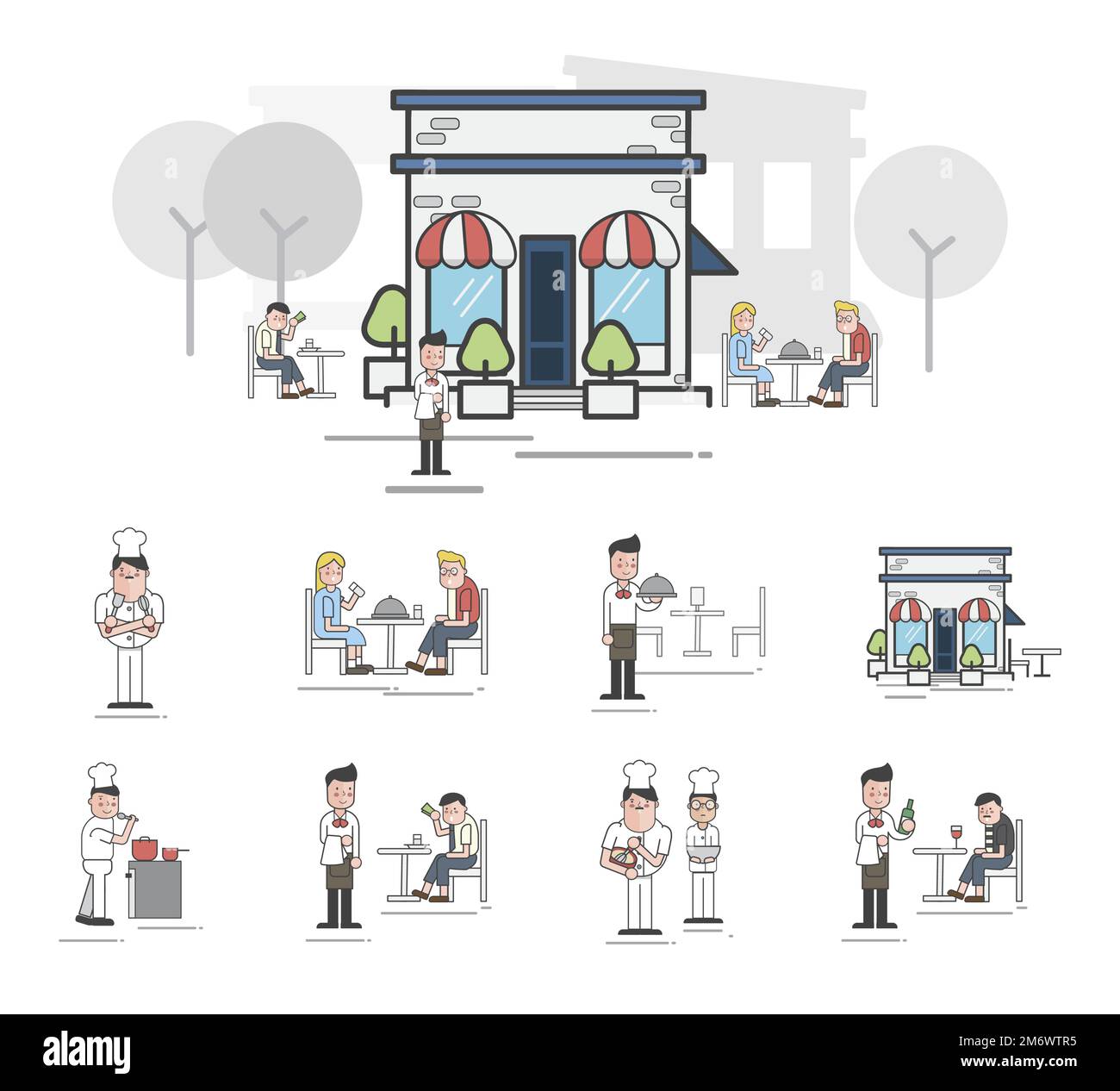 Illustration of coffee cafe vector set Stock Vector Image & Art - Alamy