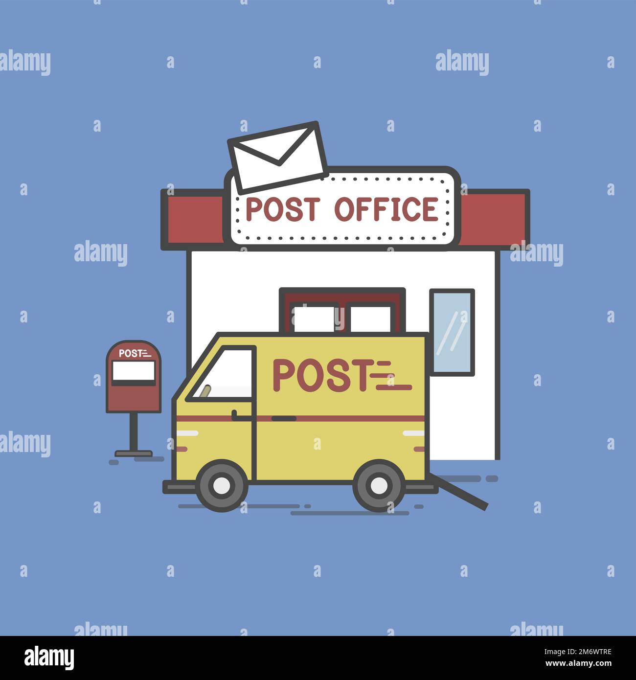 Illustration set of post delivery Stock Vector Image & Art - Alamy